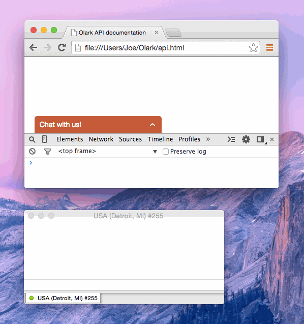 Olark JavaScript API