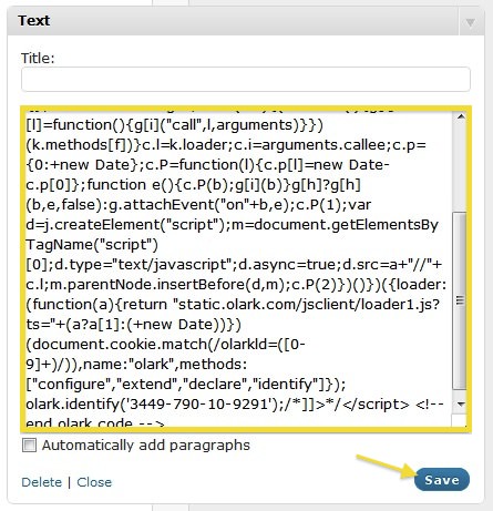 WordPress integration guide (manual install) | Olark